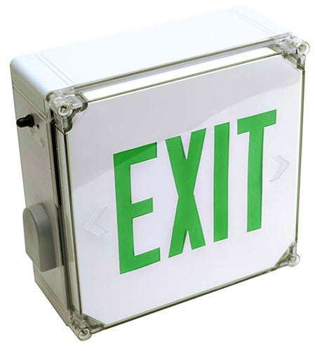 Weatherproof Exit Sign Emergency Lighting